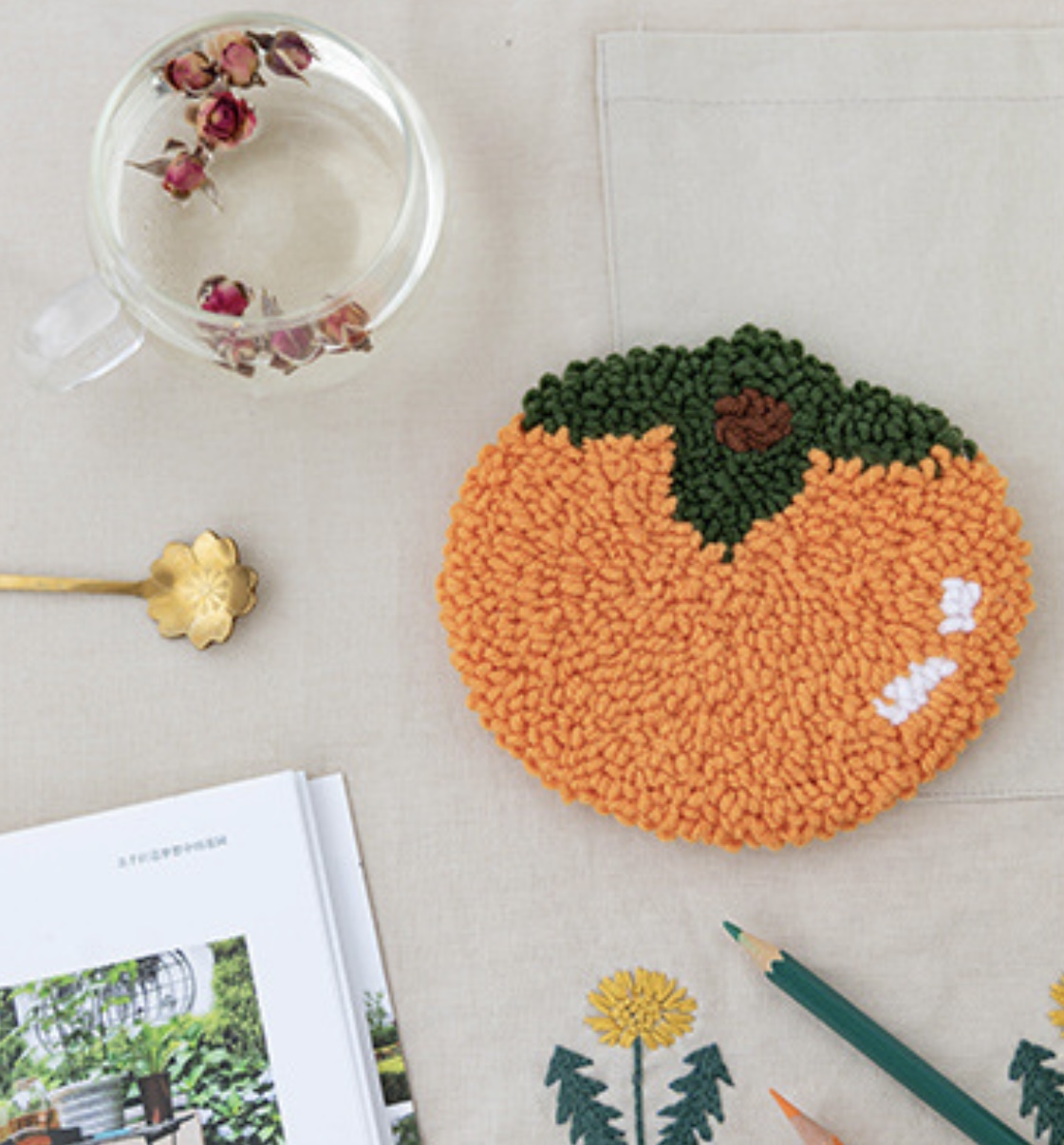 Brookline Punch Needle Cup Mat - Crafts Zone